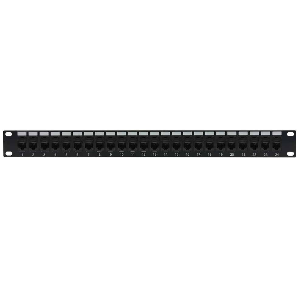 accessotronik.com: 24-Port Cat5E Patch Panel, 19" Rack Mount 1U -Pass ...