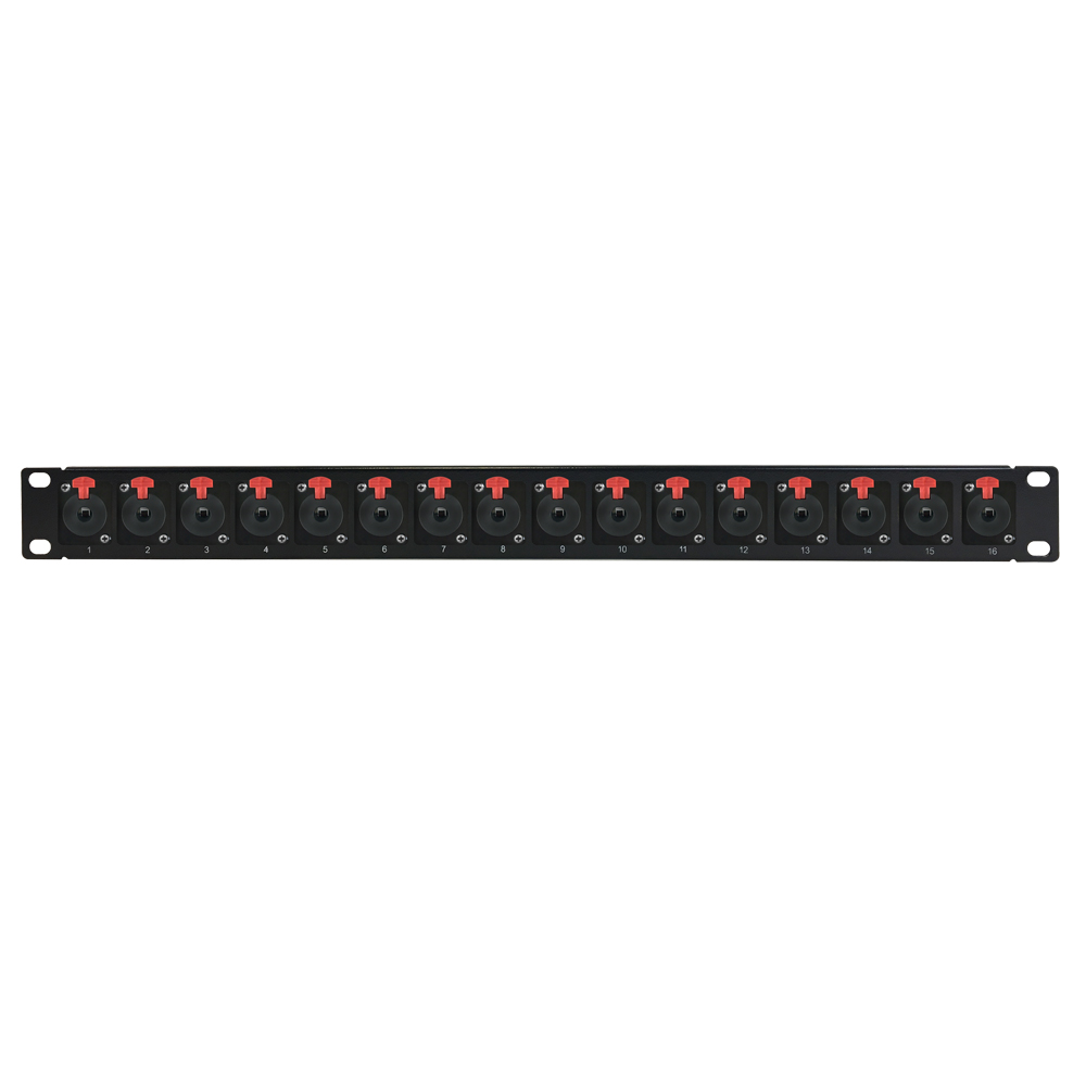 accessotronik.com: 16-Port 1/4" TRS Female Patch Panel, 19 Inch Rack ...