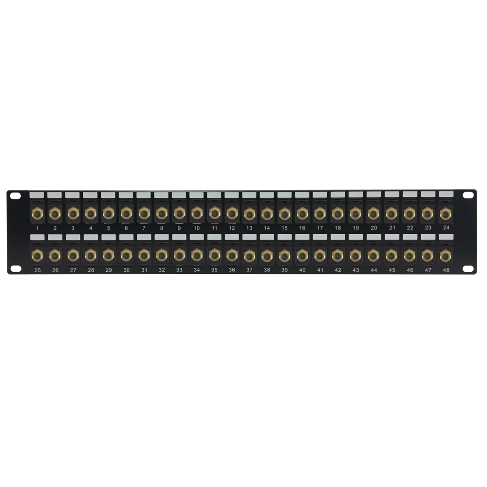 accessotronik.com: 48-Port F-Type Patch Panel, 19 Inch Rack Mount 1U