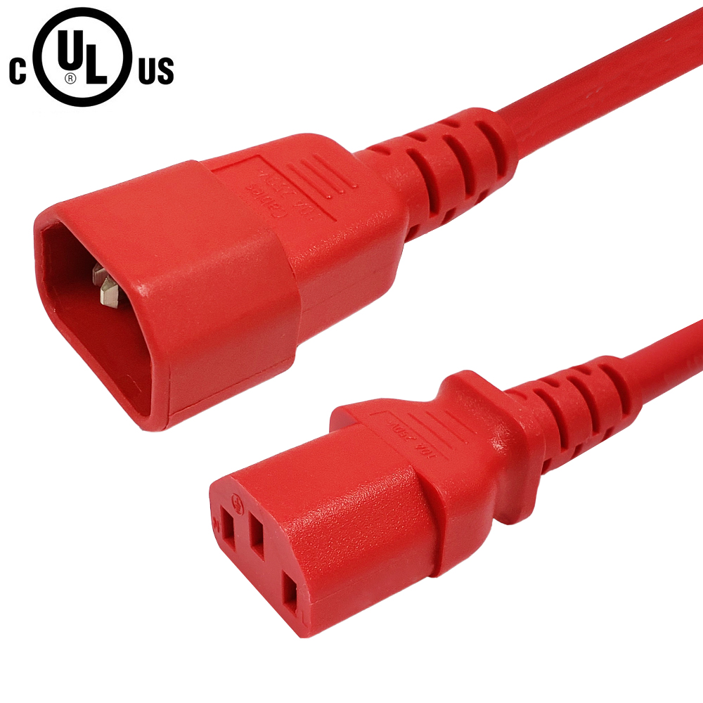 accessotronik.com: IEC C13 to IEC C14 Power Cable - SJT Jacket - 18 awg ...