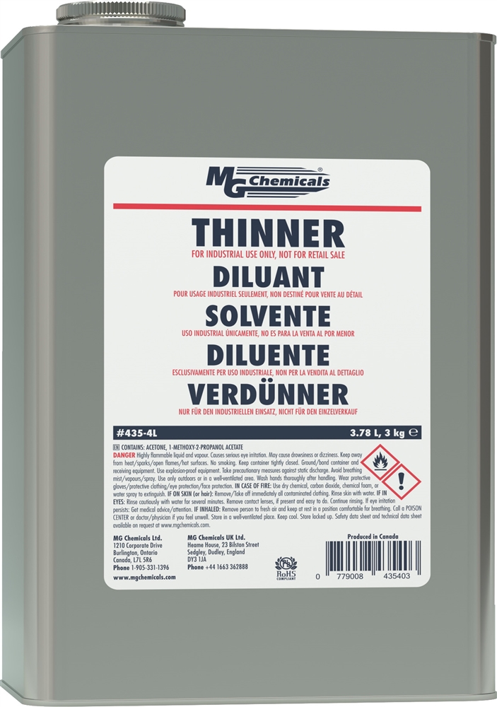 435-4L Thinner/Cleaner Solvent MG Chemicals