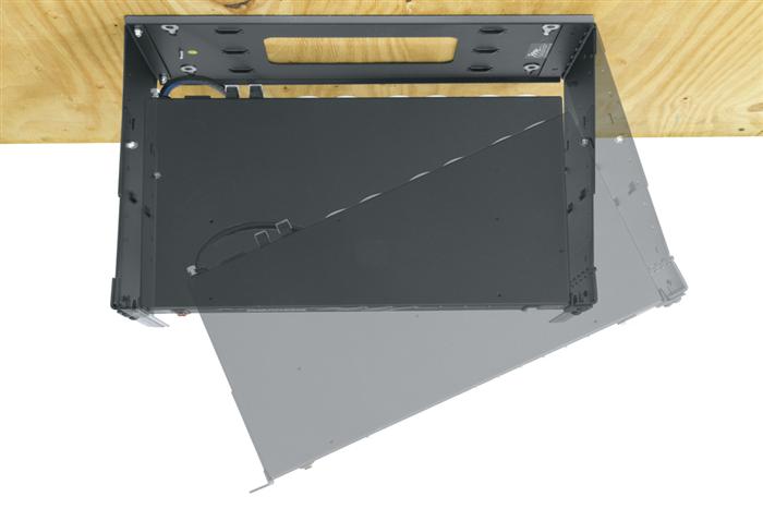 HPM-4 4 SPACE (7") HINGED PANEL MOUNT, 6" DEEP, BLA Middle Atlantic