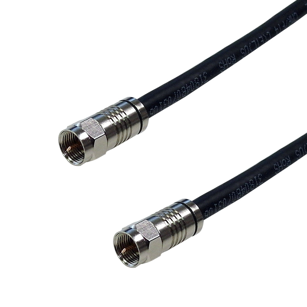accessotronik.com: RG6F-Type Male to F-Type Male Cable - Black - 150 ft