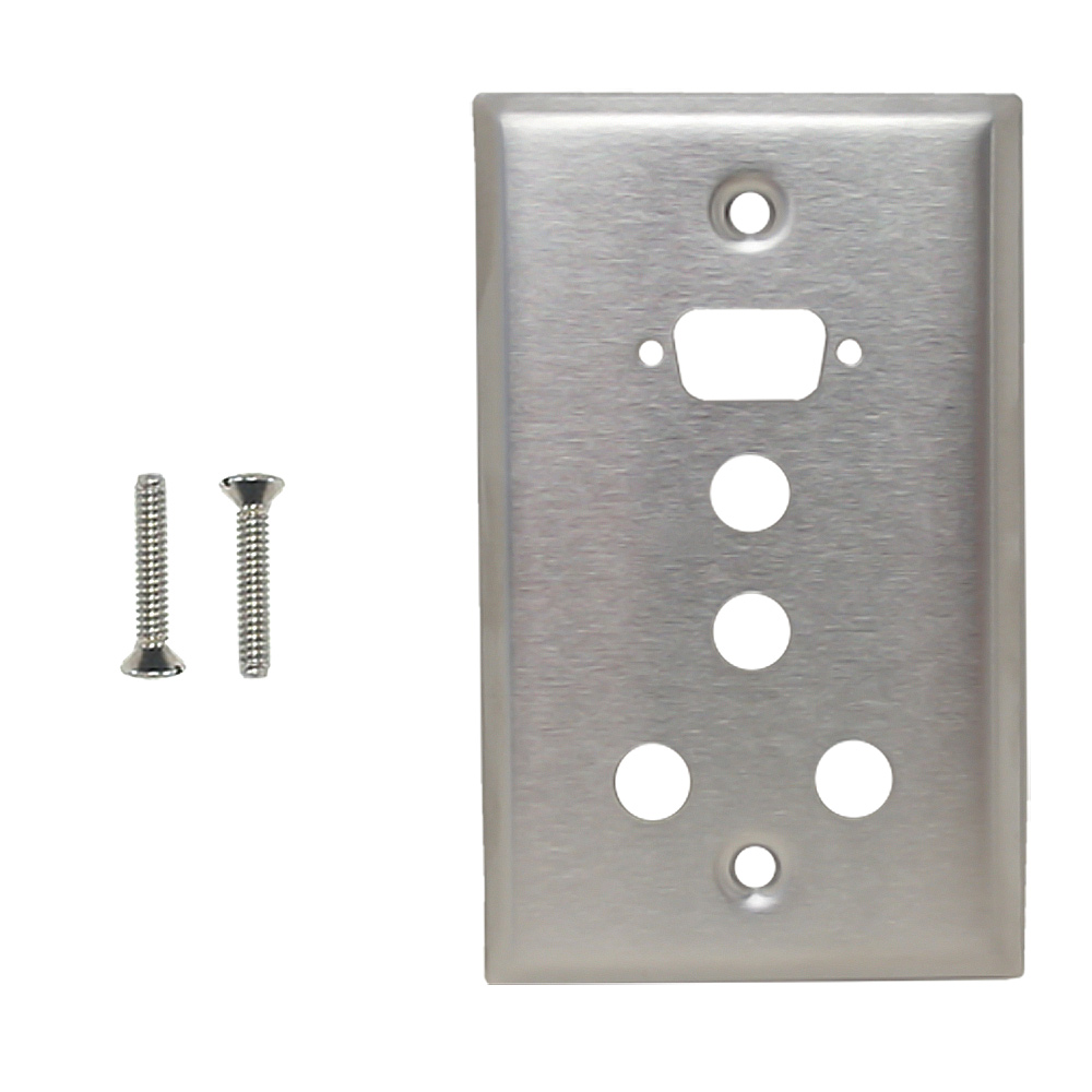 accessotronik.com: Single Gang, 1 X DB9 Size Cut Out, 4 X 3/8 Inch Hole ...