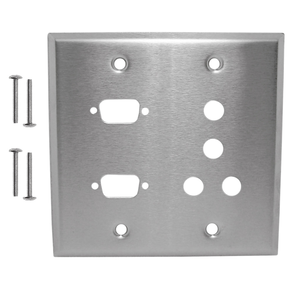 accessotronik.com: Double Gang, 2 X DB9 Size Cut Out, 4 X 3/8 Inch Hole ...